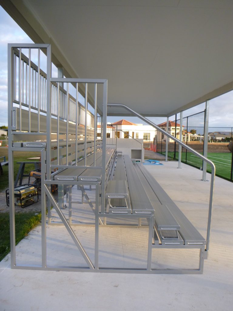 Flemington 4 Tier Aluminium Spectator Stand – Aluminium Seating Specialists