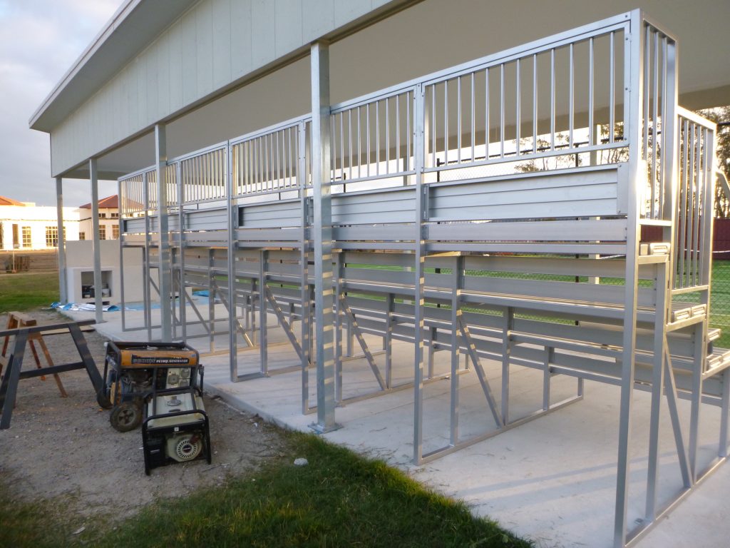 Flemington 4 Tier Aluminium Spectator Stand – Aluminium Seating Specialists