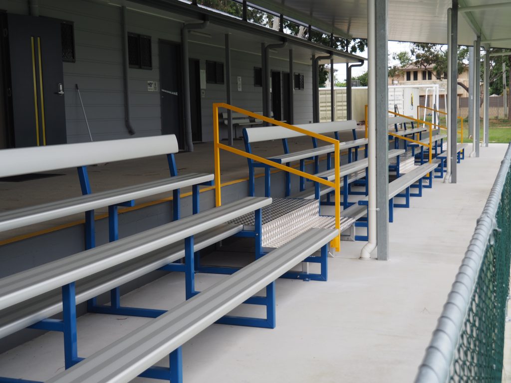 Caulfield 3 Tier Premium Spectator Stand – Aluminium Seating Specialists